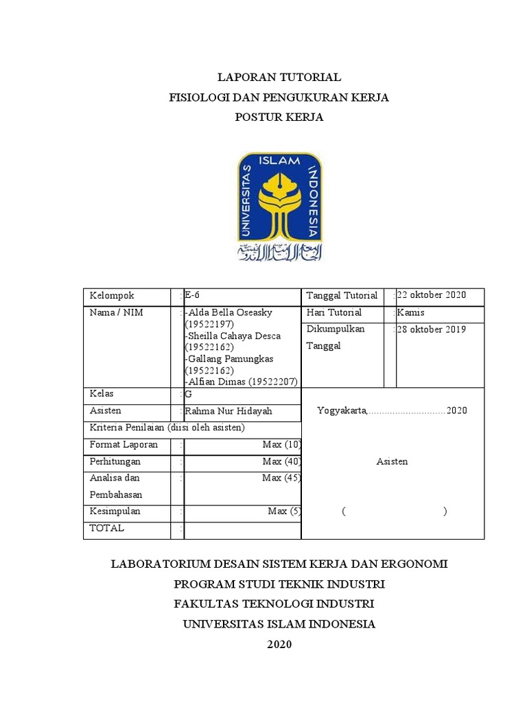 Analisis Postur Kerja Menggunakan REBA | PDF