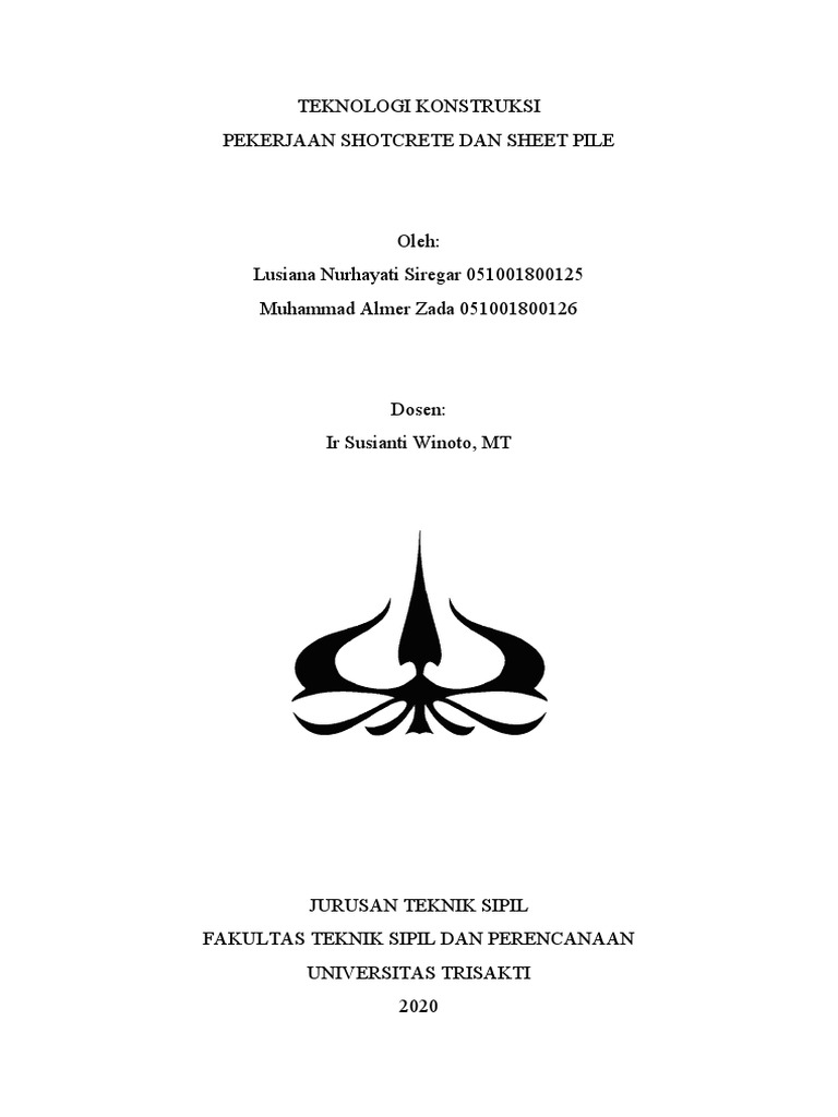 Tugas 2 Teknologi Konstruksi Lusiana Nurhayati Siregar 051001800125 ...