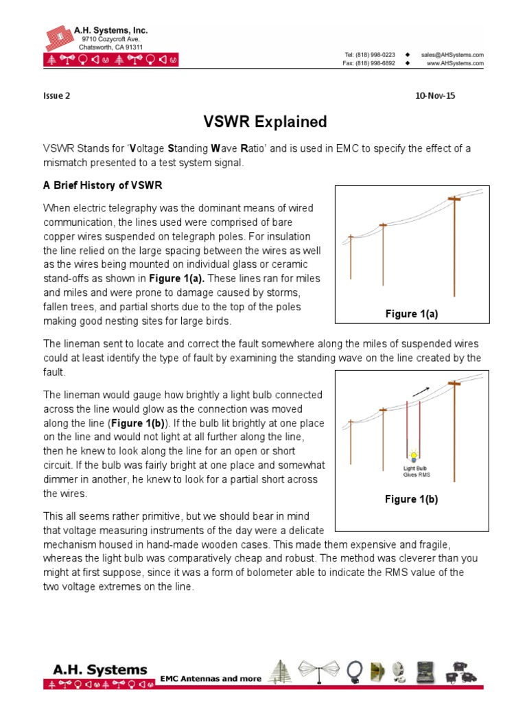 VSWR Explained: A Brief History of VSWR | PDF | Electronics ...
