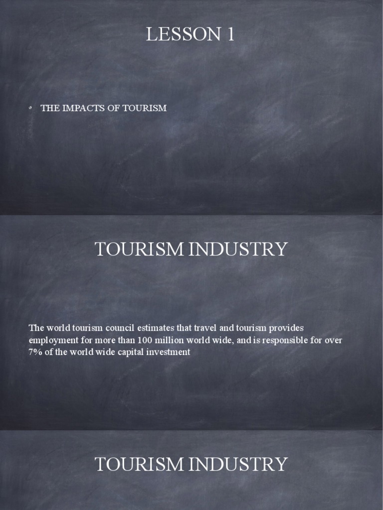 THC124 - Lesson 1. The Impacts of Tourism | PDF | Tourism | Taxes