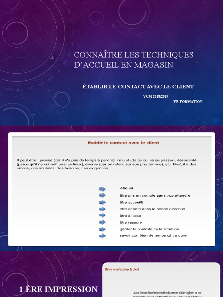 1 Connaître Les Techniques D'accueil | PDF