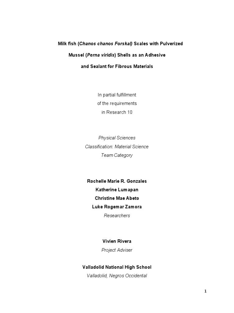 Fish Scales G12 | PDF | Adhesive | Student's T Test