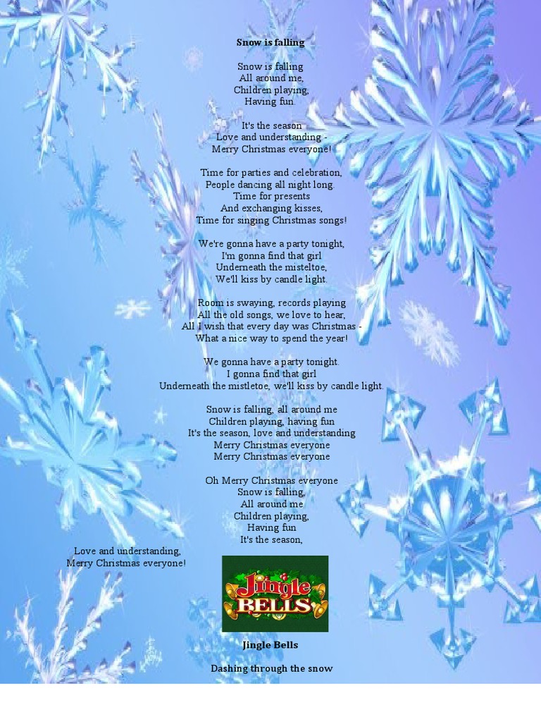 Snow Is Falling | Download Free PDF | Christmas Songs | Holidays