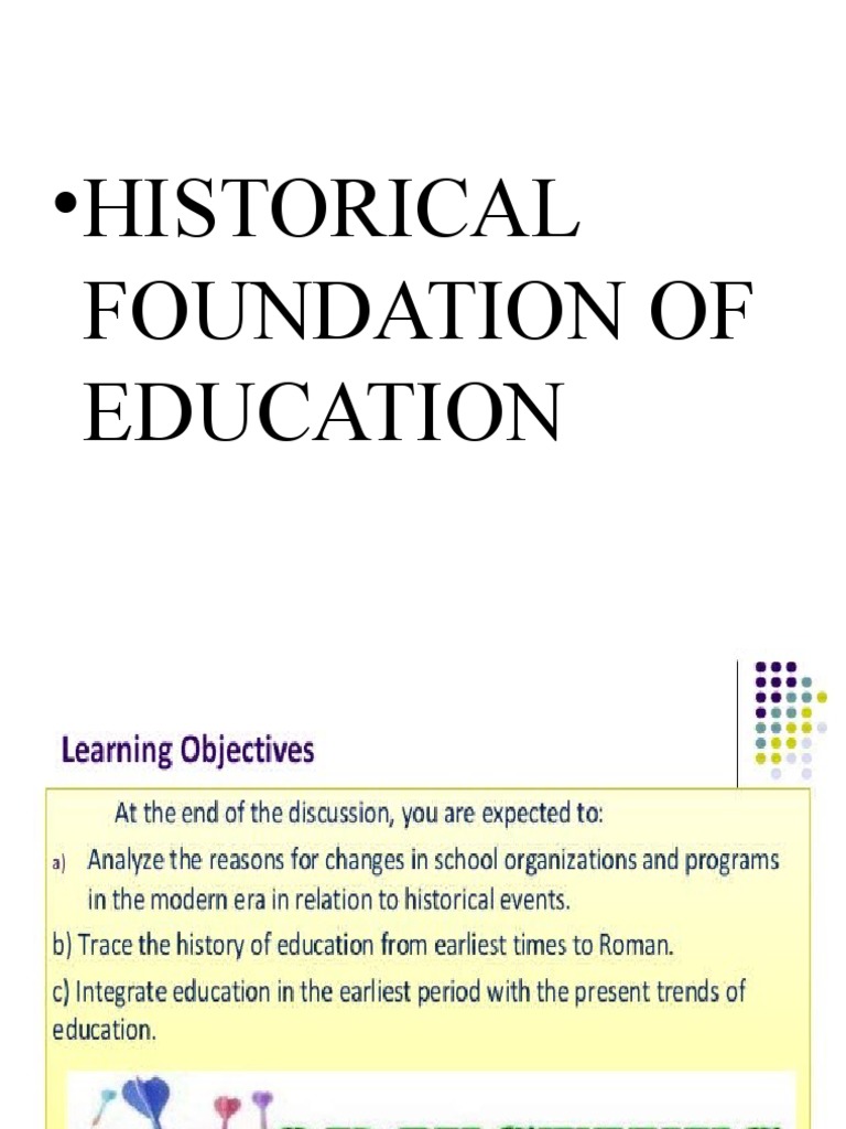 Historical Foundation of Education | PDF