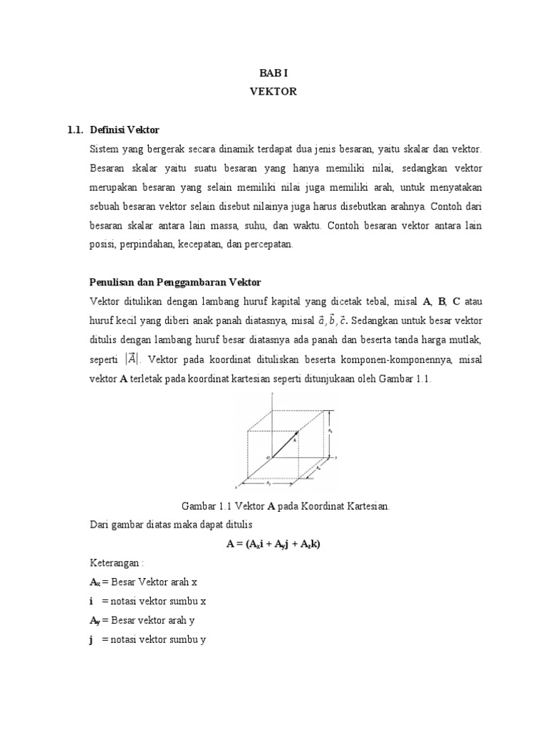 Bab 1 Mekanika (Vektor) | PDF