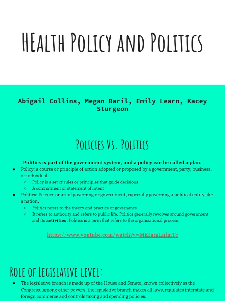 Health Policy and Governance Overview | PDF | Politics