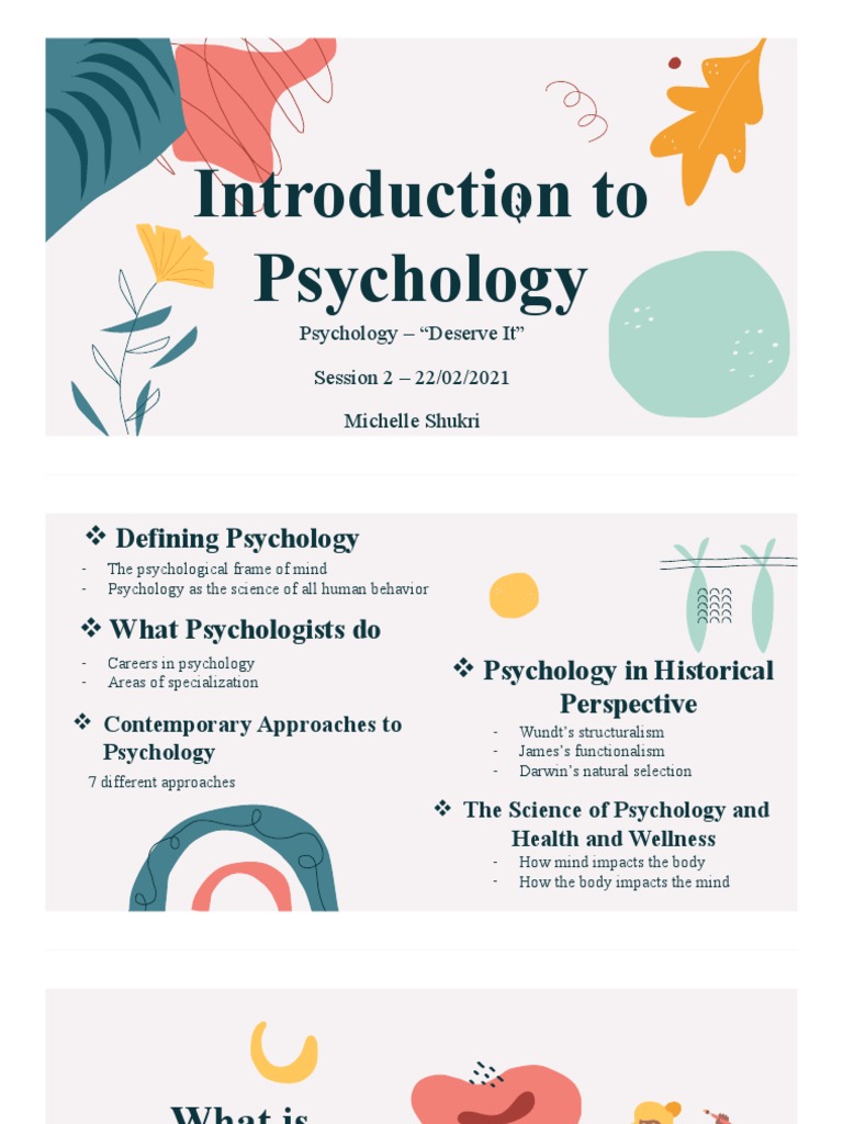 Introduction To Psychology | PDF | Psychology | Mind