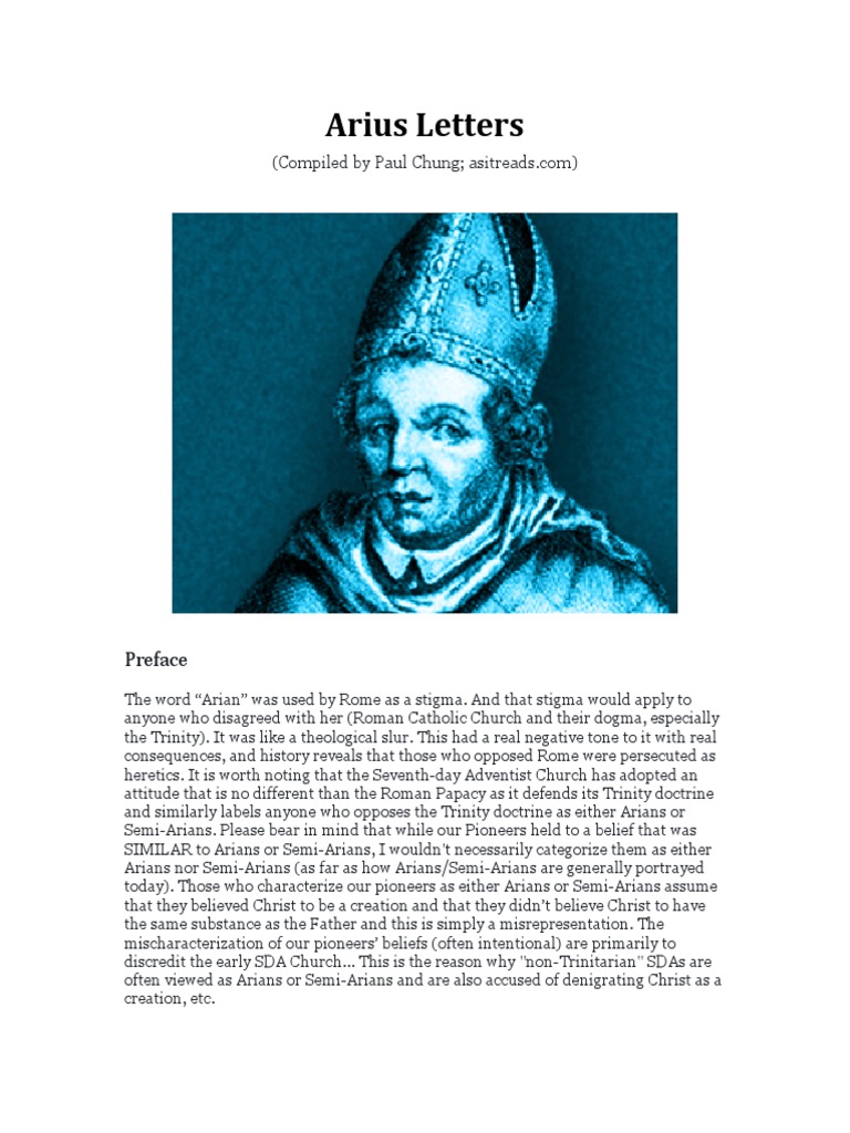Arius: Letters and Controversies | PDF | Arianism | Athanasius Of ...