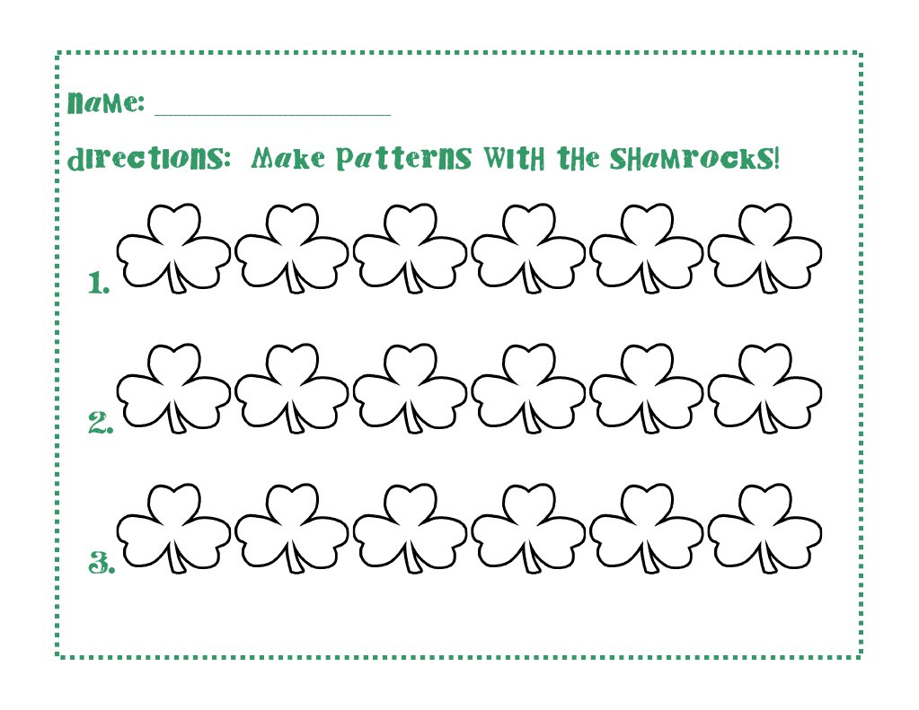 Shamrock Pattern Activity Sheet | PDF