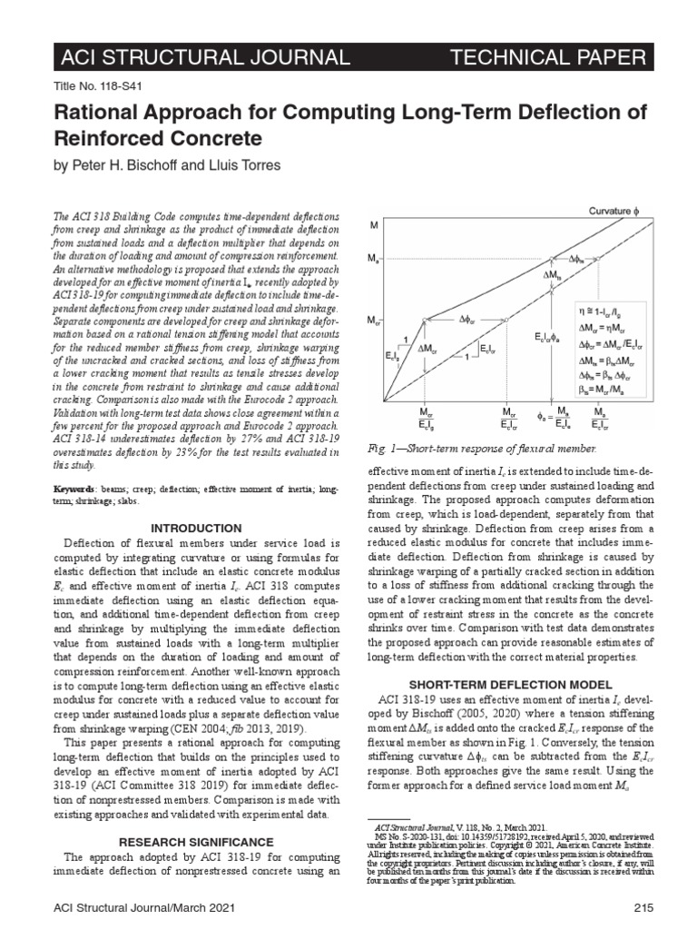 Rational Approach For Computing Long-Term Deflection of Reinforced ...