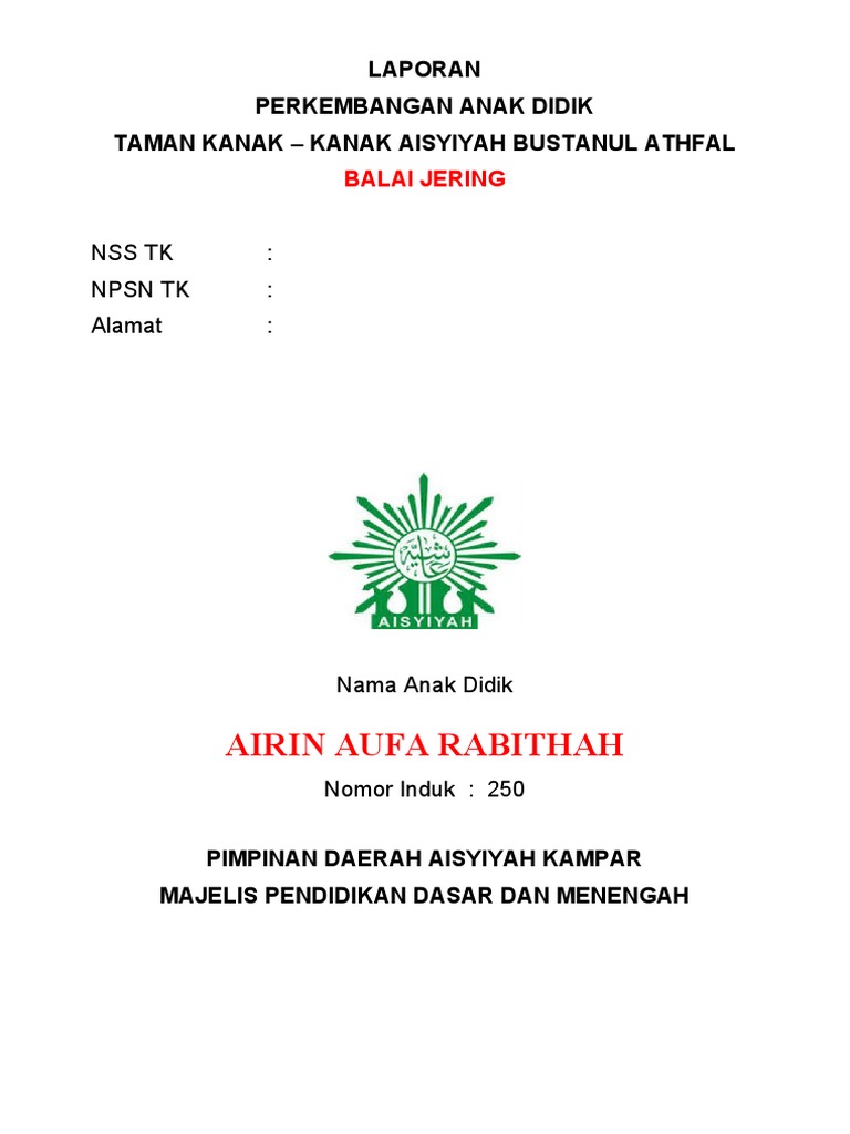 Format Rapor Semester Genap | PDF