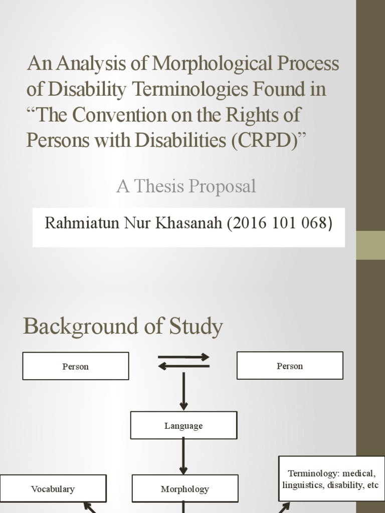 An Analysis of Morphological Process of Disability Terminologies | PDF ...