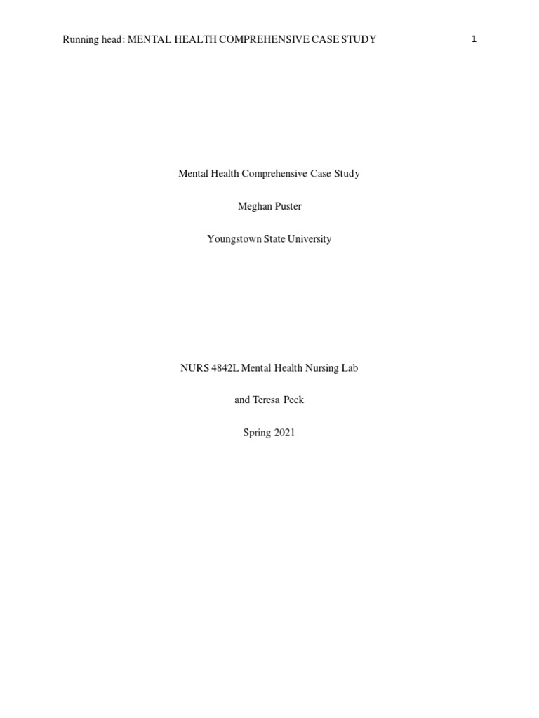 Mental Health Case Study | PDF | Mania | Bipolar Disorder