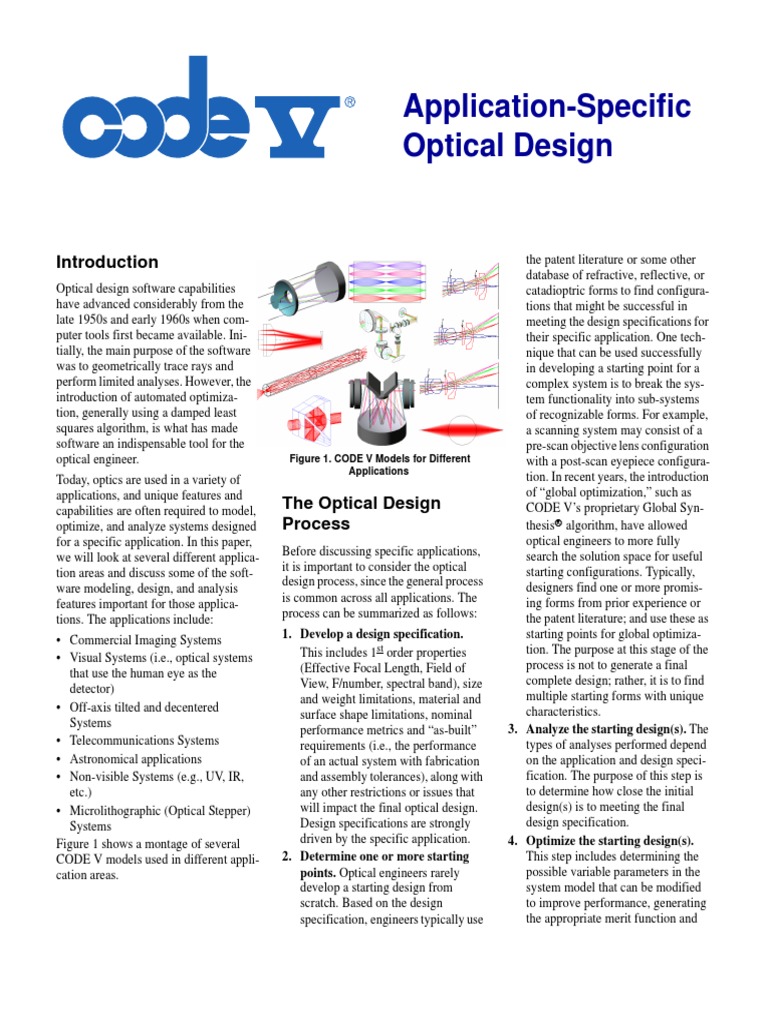 CodeV-Optical Design | PDF | Optical Fiber | Optics
