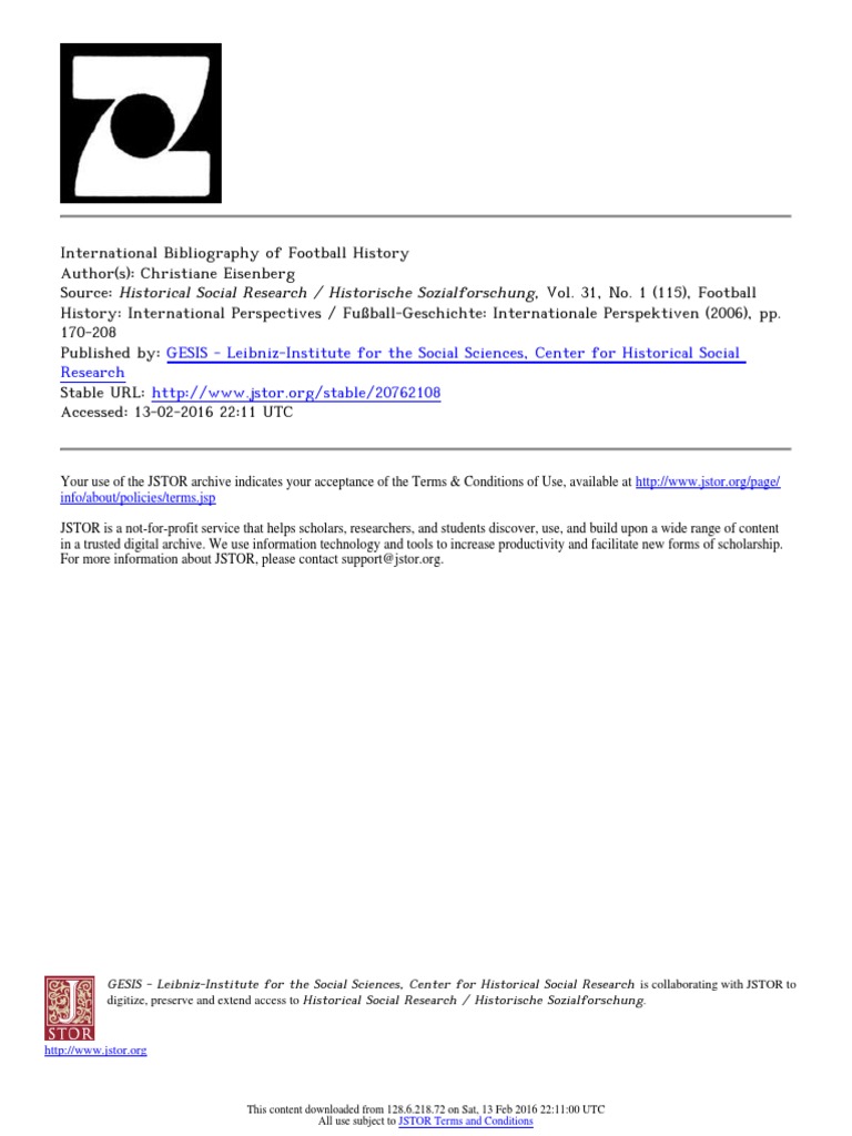 International Bibliography of Football History | PDF | Sports