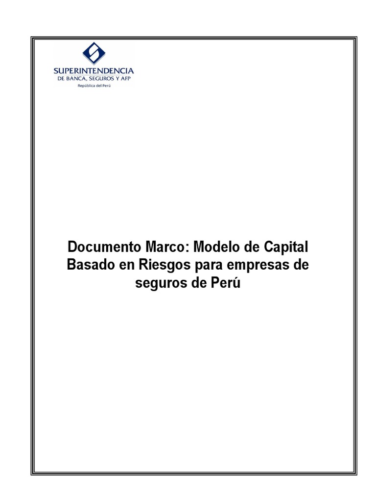 Modelo de Capital Basado en Riesgos para empresas de seguros de Perú | PDF | Reaseguro | Seguro