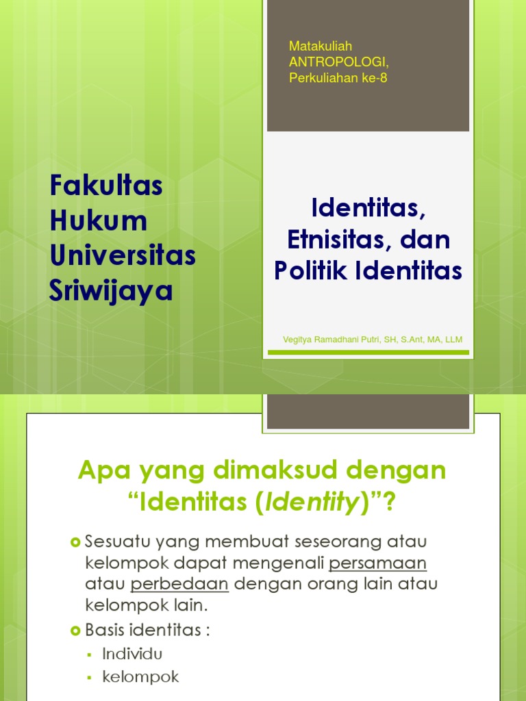 Identitas, Etnisitas, Politik Identitas | PDF
