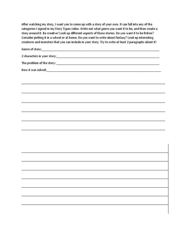 Fantasy Story Worksheet | PDF | Games & Activities | General Fiction