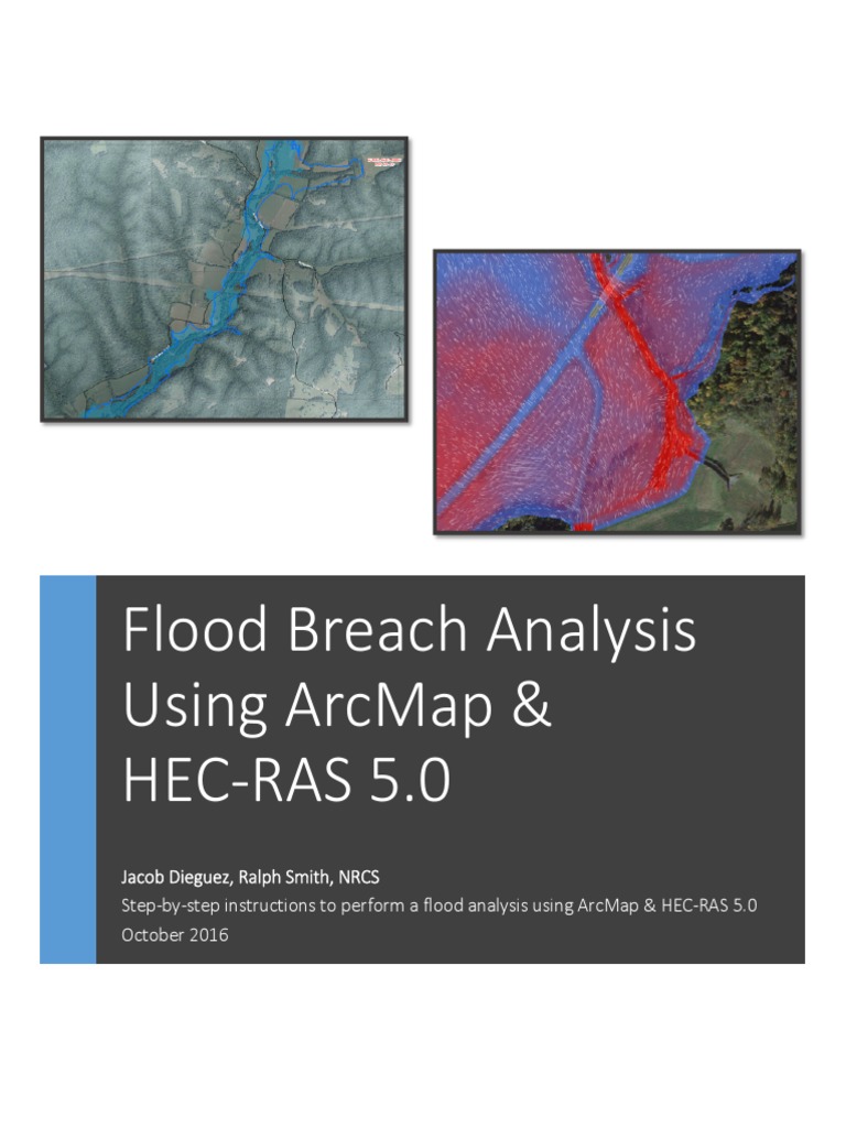 Flood Breach Analysis Using ArcMap & HEC-RAS 5.0 | PDF | Lidar | Elevation