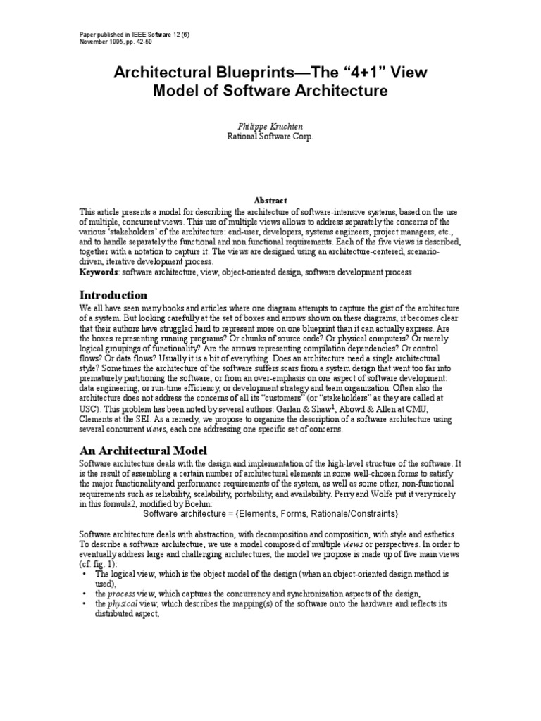 4+1 View Architecture | PDF | Computers