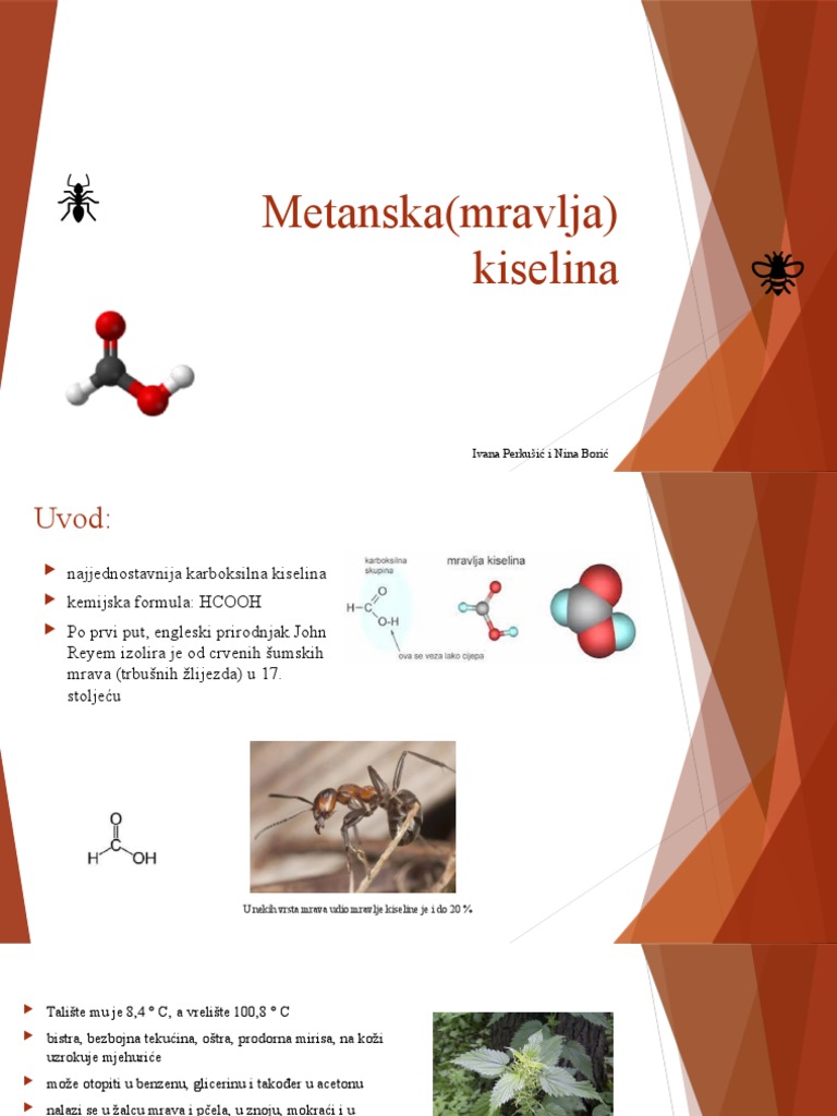 Mravlja (Metanska) Kiselina | PDF