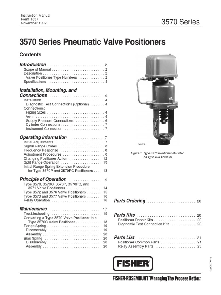 Posicionador 3570 | PDF | Actuator | Valve