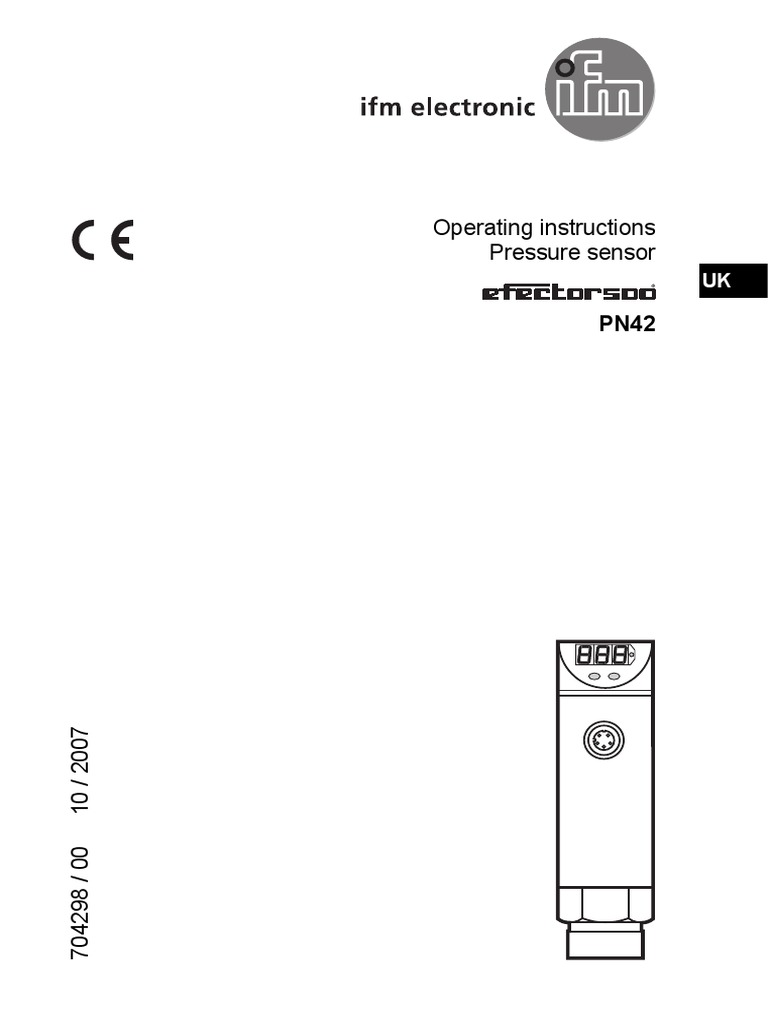 Operating Instructions Pressure Sensor | PDF | Parameter (Computer ...
