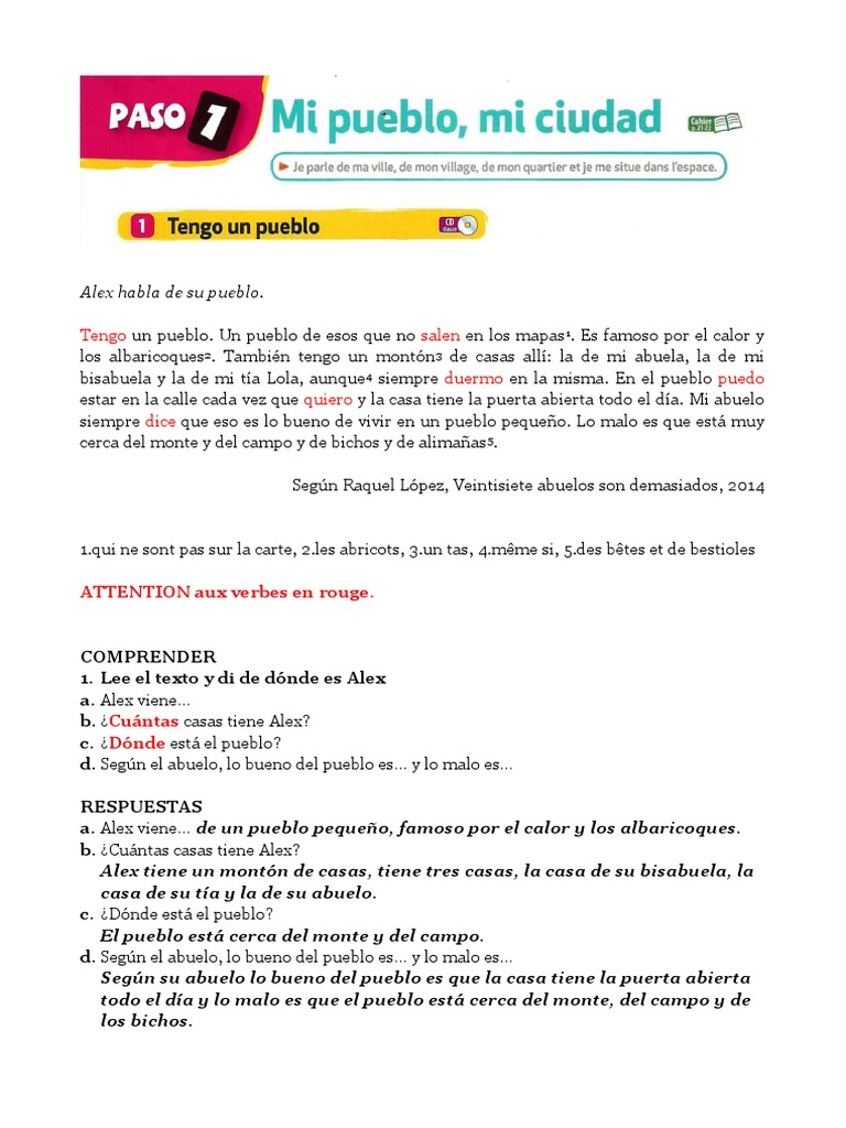 S2 - 5e - MI PUEBLO, MI CIUDAD - 2h | PDF