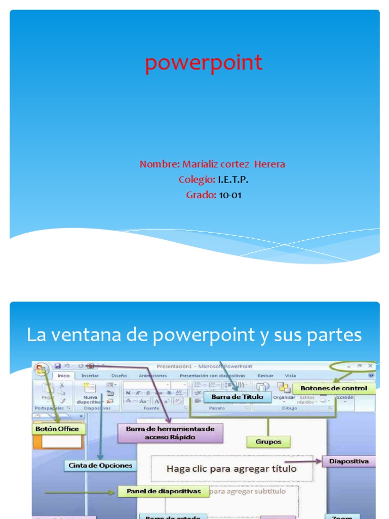 Ventanas de Powerpoint | PDF | Microsoft PowerPoint | Ventana (informática)
