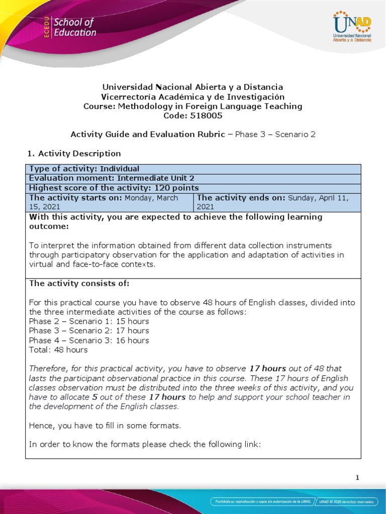 Activity Guide and Evaluation Rubric. - Phase 3 - Scenario 2 | PDF ...
