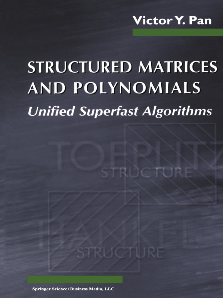 Victor Pan Structured Matrix 2001 | PDF | Matrix (Mathematics) | Polynomial