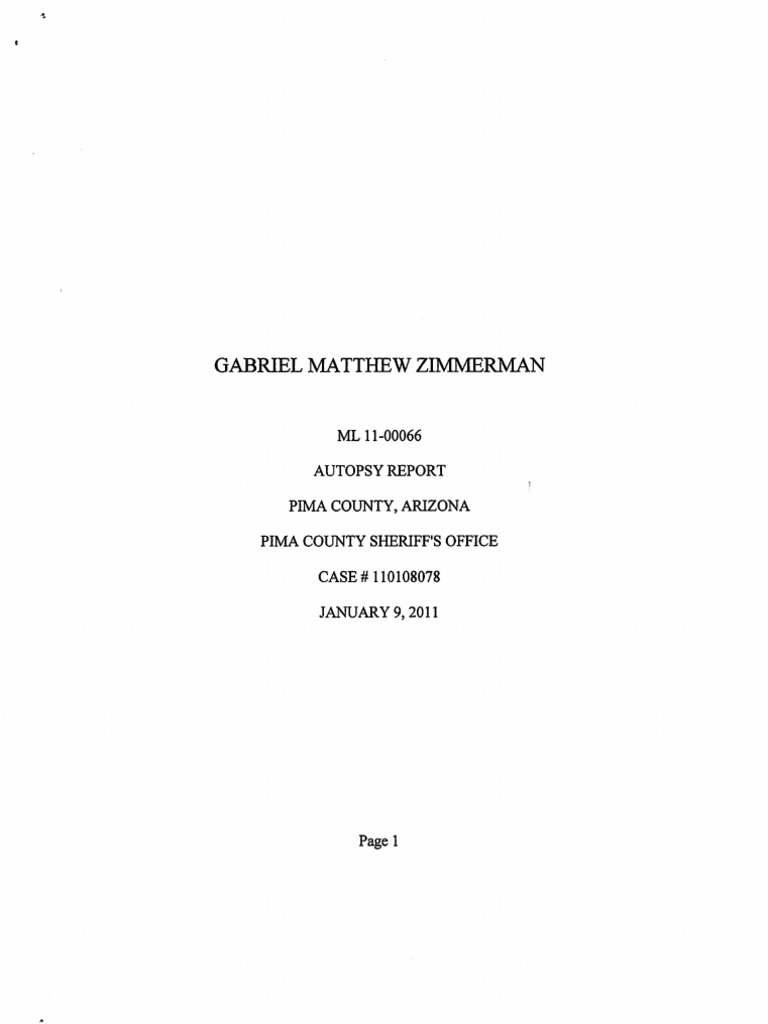 Autopsy: Gabriel Zimmerman | PDF