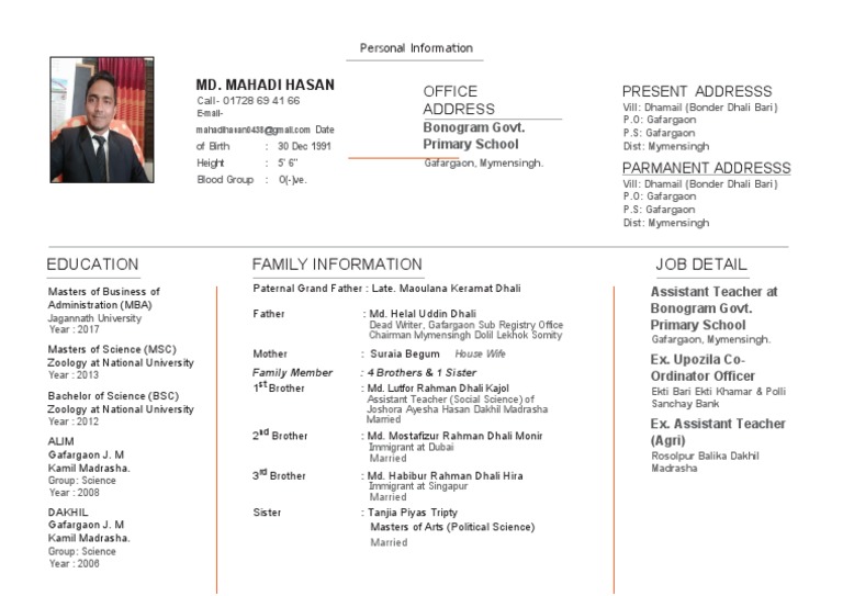 Marriage Resume Biodata Sample Download-Converted (Autorecovered) | PDF ...