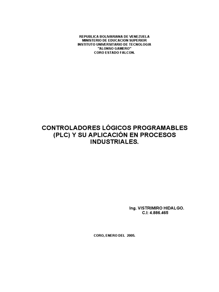 Libro de PLC | PDF | Controlador lógico programable | Almacenamiento de ...