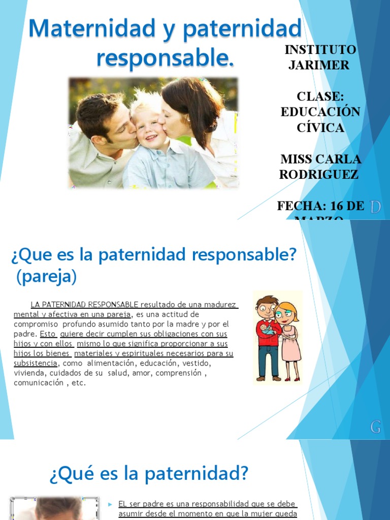Maternidad y Paternidad Responsable | Descargar gratis PDF | El embarazo | Familia