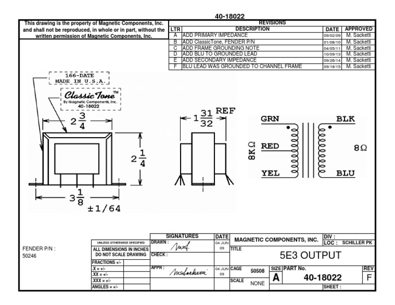 Fender 5E3 Deluxe Schematic Diagram | PDF | Electrical Engineering ...