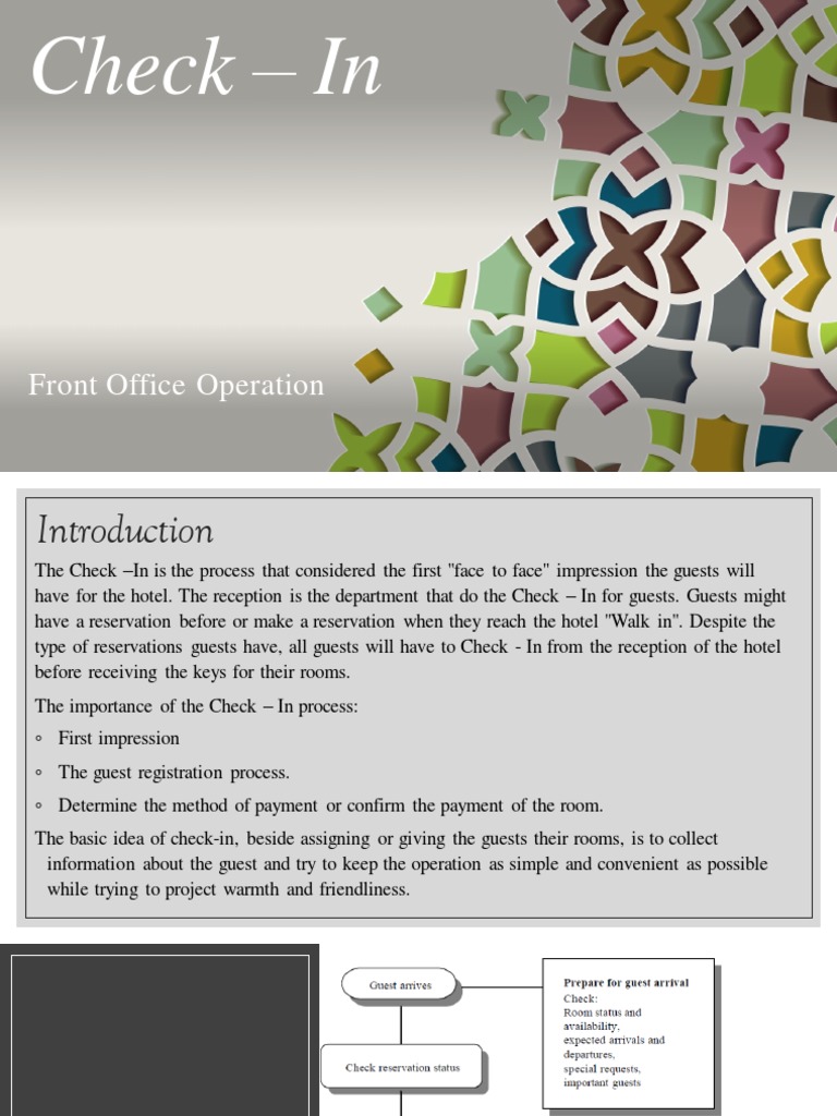 Check - In: Front Office Operation | PDF | Identity Document | Passport