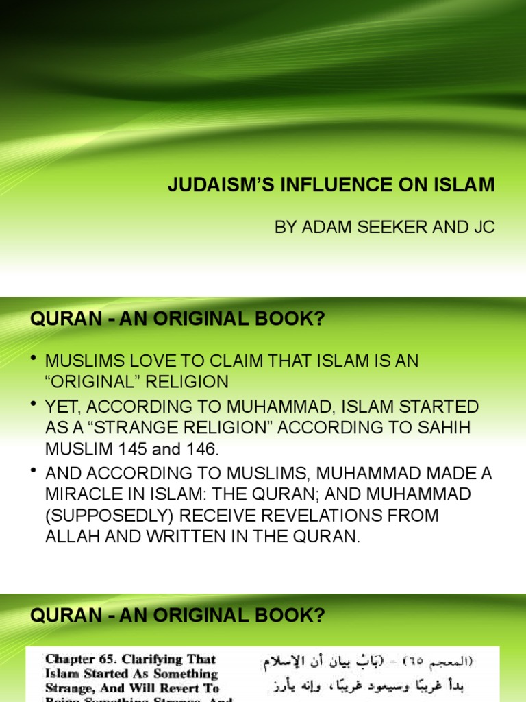 Judaism'S Influence On Islam: by Adam Seeker and JC | PDF | Muhammad ...