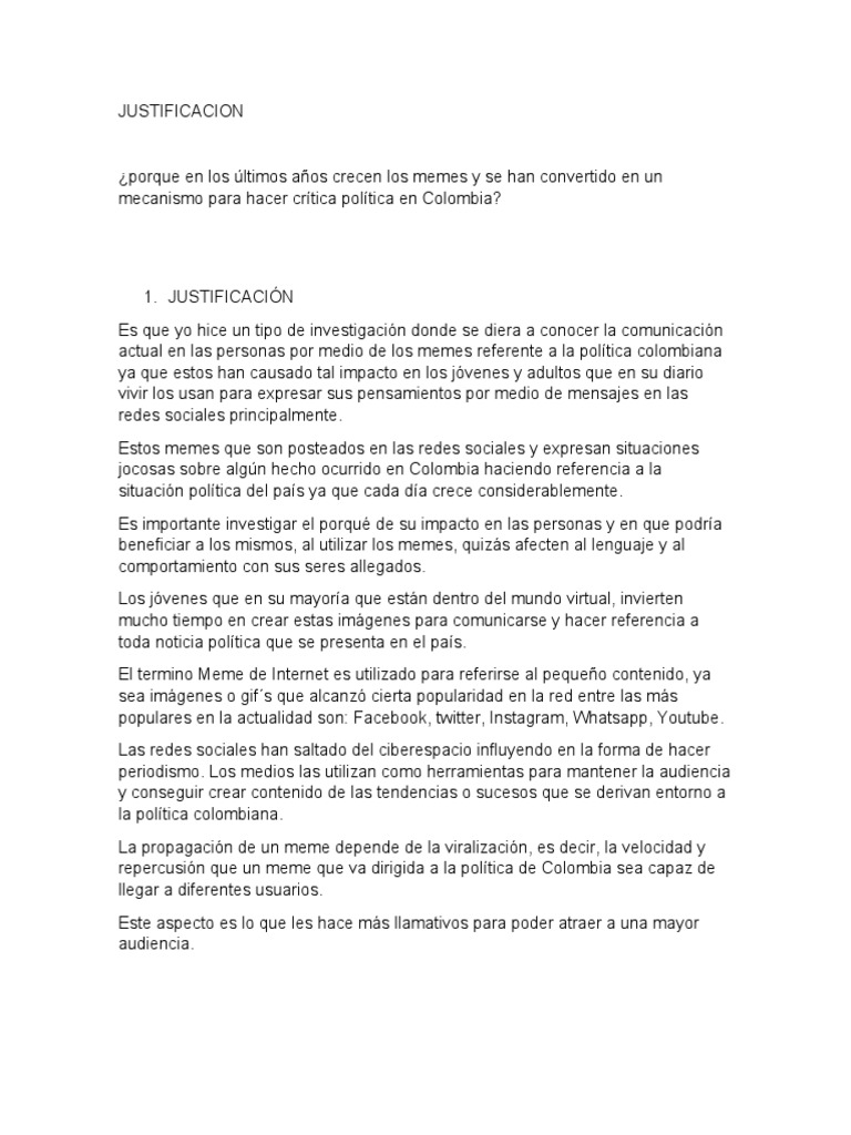 JUSTIFICACION | PDF | Servicio de redes sociales | Internet