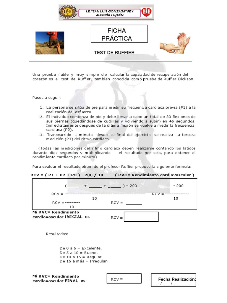 Test de Ruffier. | PDF