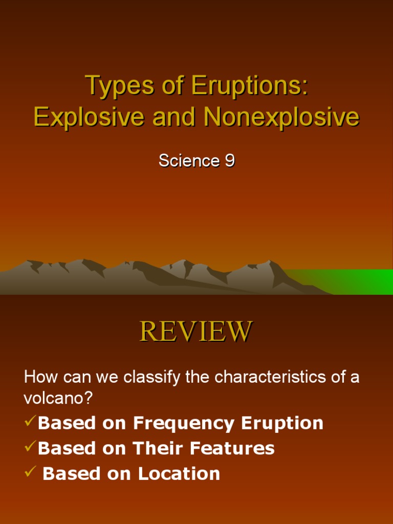 Explosive and Nonexplosive Eruptions | PDF | Lava | Volcano