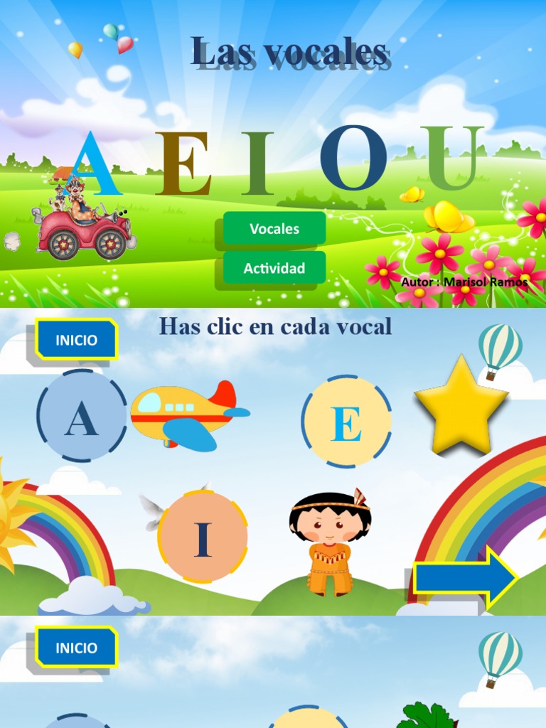 Actividad Interactiva de Vocales | PDF | Artes del Lenguaje y Comunicación