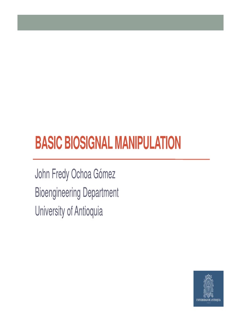 Basic Biosignal Manipulation Full | PDF | Stationary Process | Electroencephalography