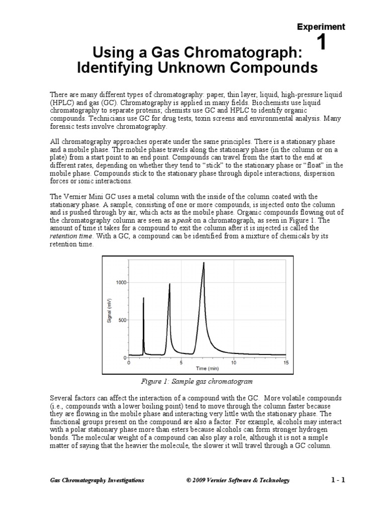 Gas Chromatography: Identification of A Substance | PDF ...