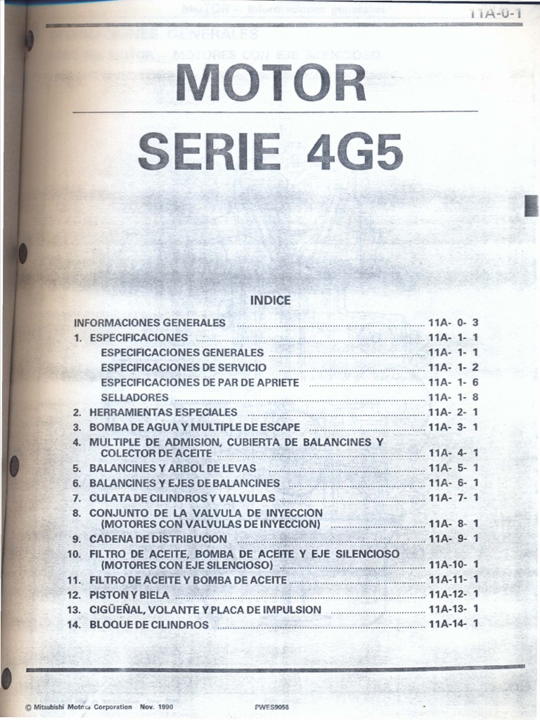 2 - Motor 4G54 - Mitsubishi | PDF | Pistón | Inyección de combustible