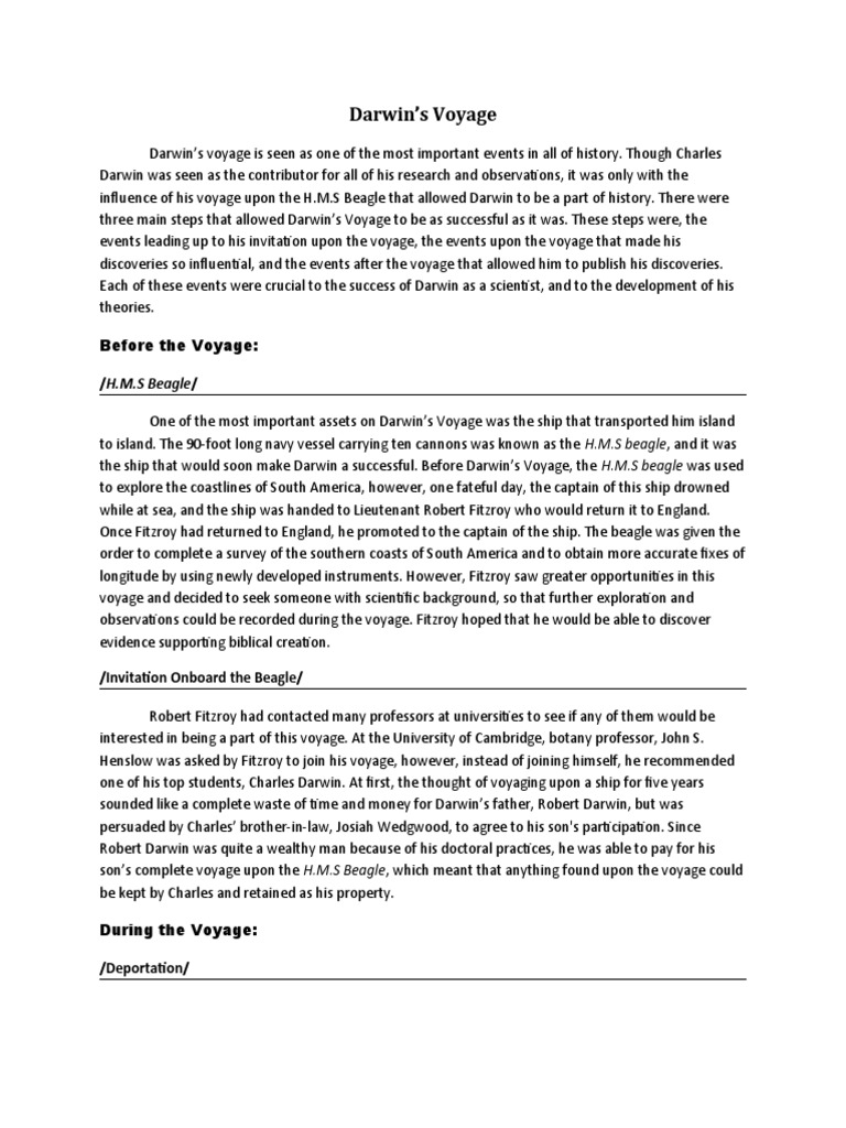 Darwin Handout | PDF | Charles Darwin