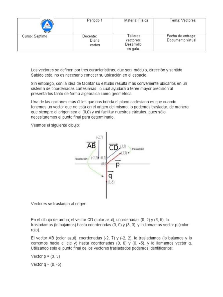 Guia Vectores 7° | PDF