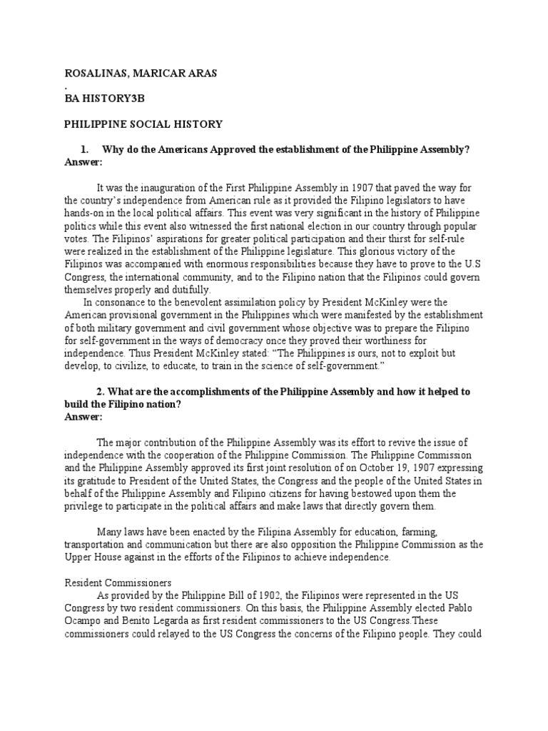 Philippine Assembly | PDF | Philippines | Government