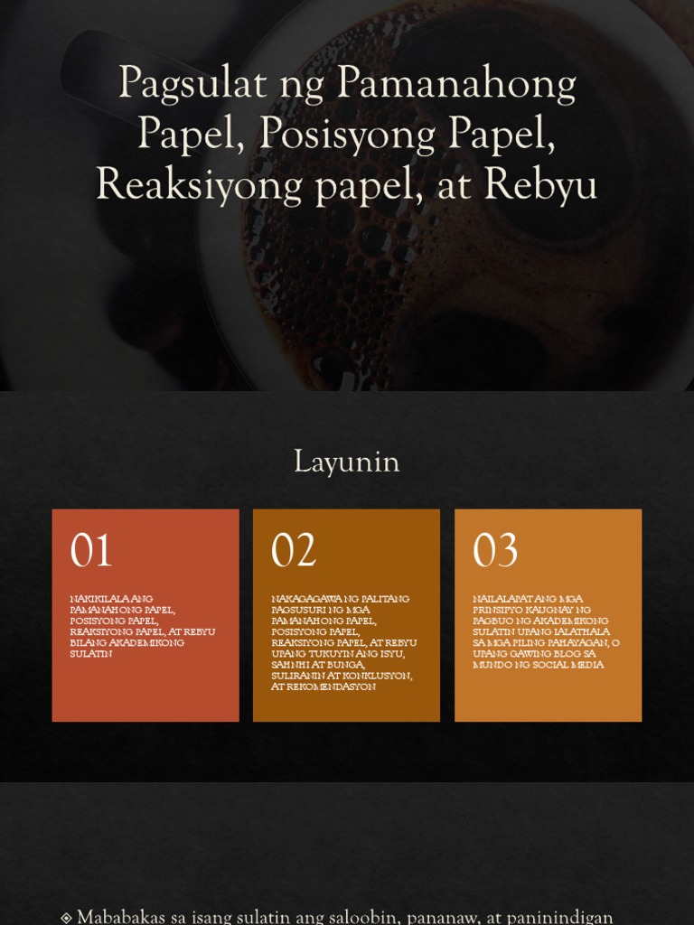 Pagsulat NG Pamanahong Papel, Posisyong Papel Atbp. | PDF