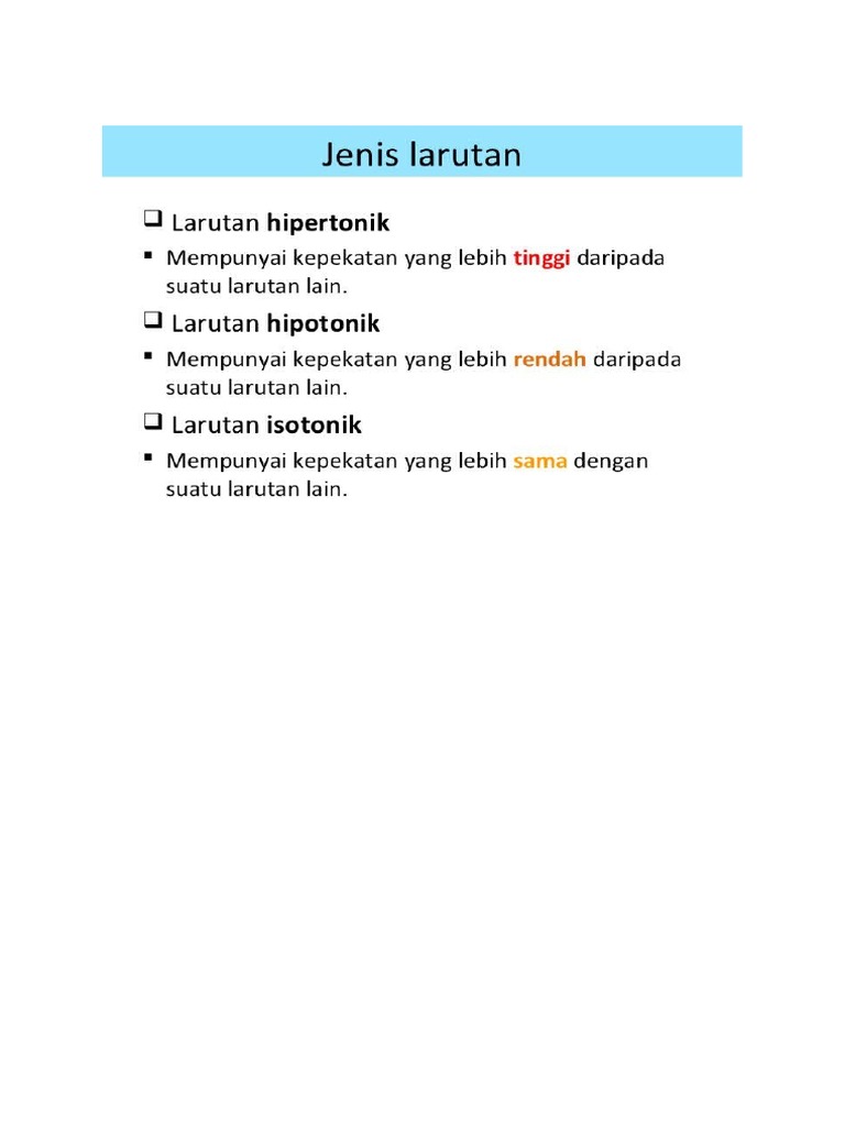 3.3 Kesan Larutan Hipotonik Dan Hipertonik Ke Atas Sel Tumbuhan | PDF
